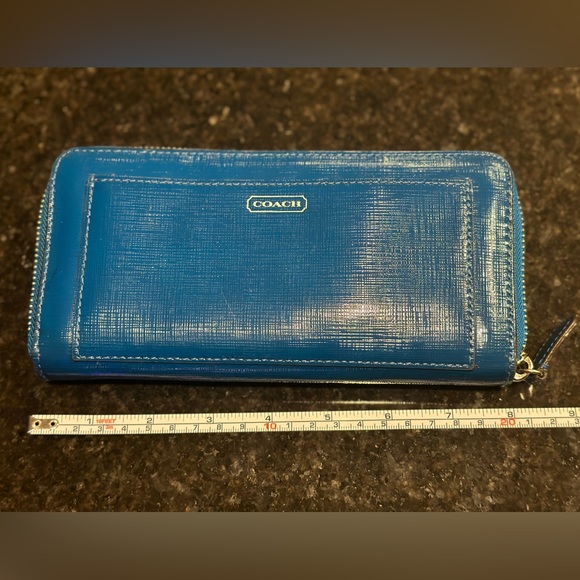 Coach | Bags | Coach Accordion Zip Wallet Teal | Poshmark